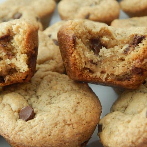 Chocolate chip peanut butter two bite cookies - Drizzle Me Skinny!