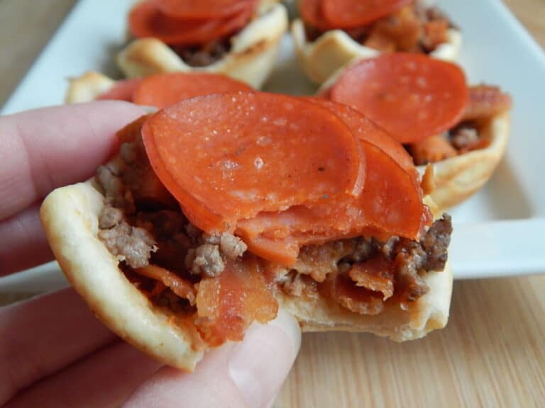 Mini deep dish meat lovers pizza - Drizzle Me Skinny!