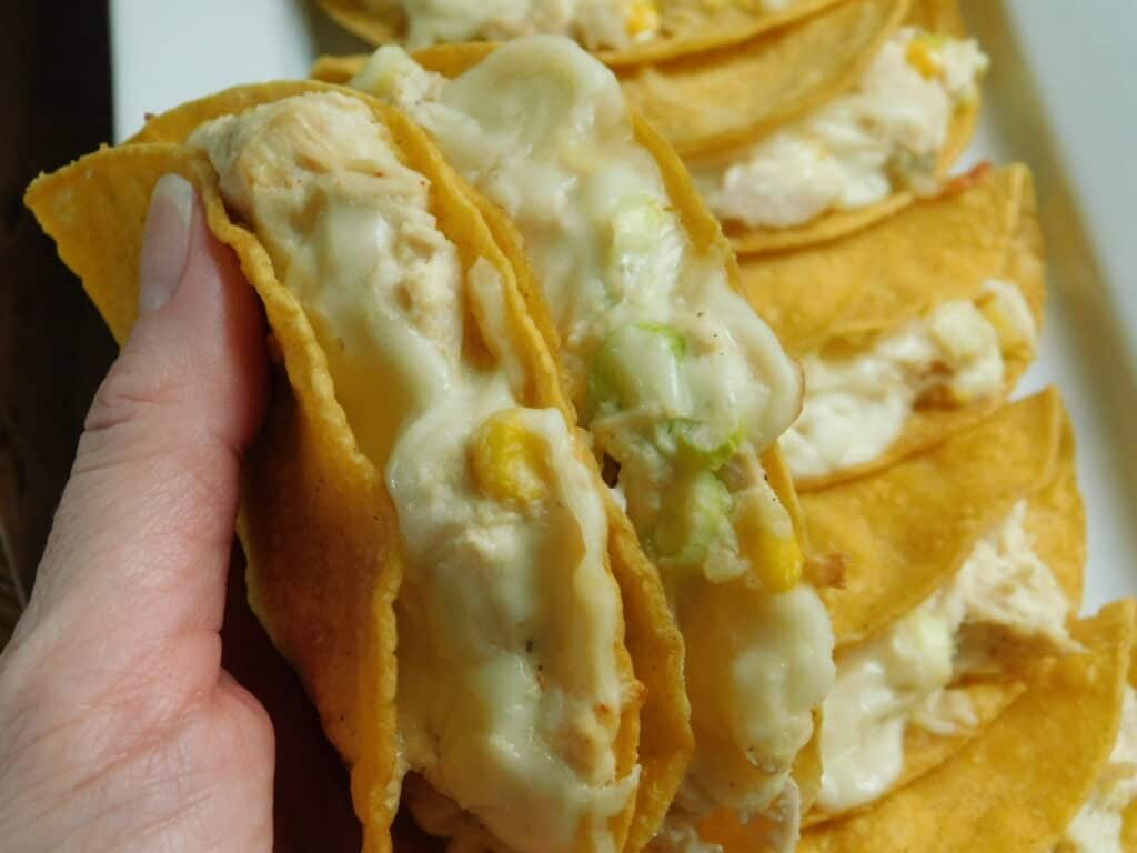 White Chicken Chili Tacos - Drizzle Me Skinny!