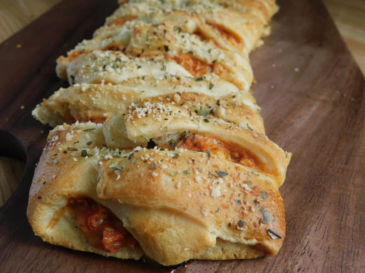 Chicken Parmesan Croissant Bread Loaf - Drizzle Me Skinny!