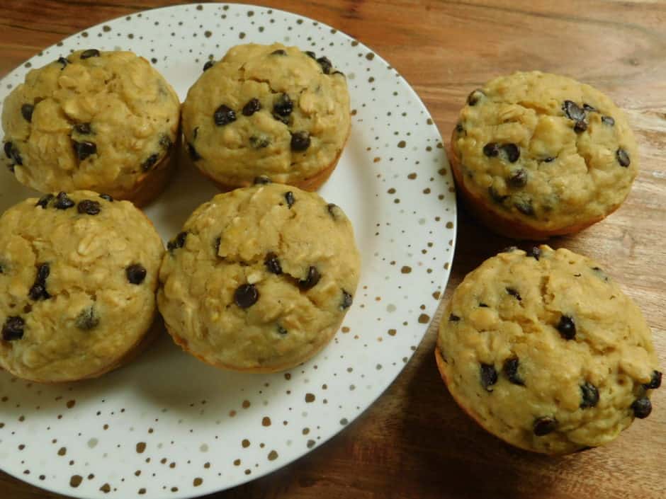 Banana Oatmeal Chocolate Chip Muffins Drizzle Me Skinny