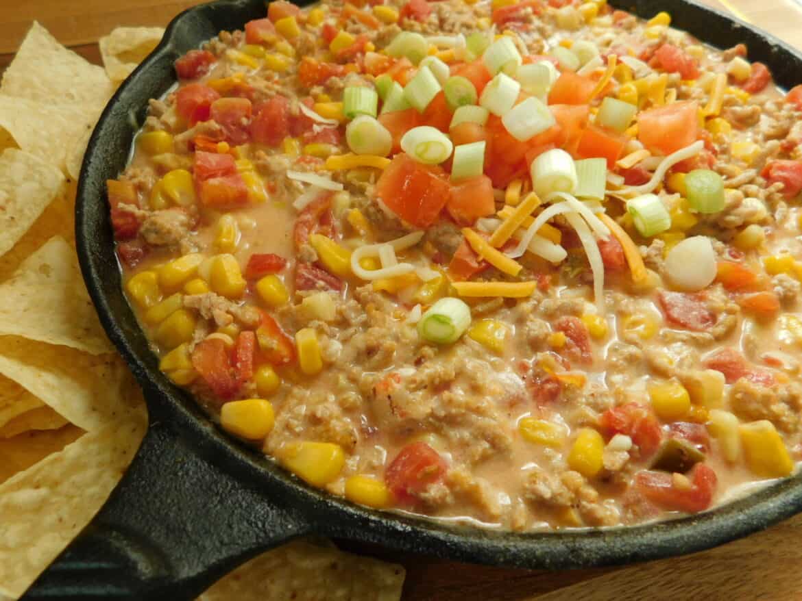 Ground Turkey Cheese Dip - Drizzle Me Skinny!
