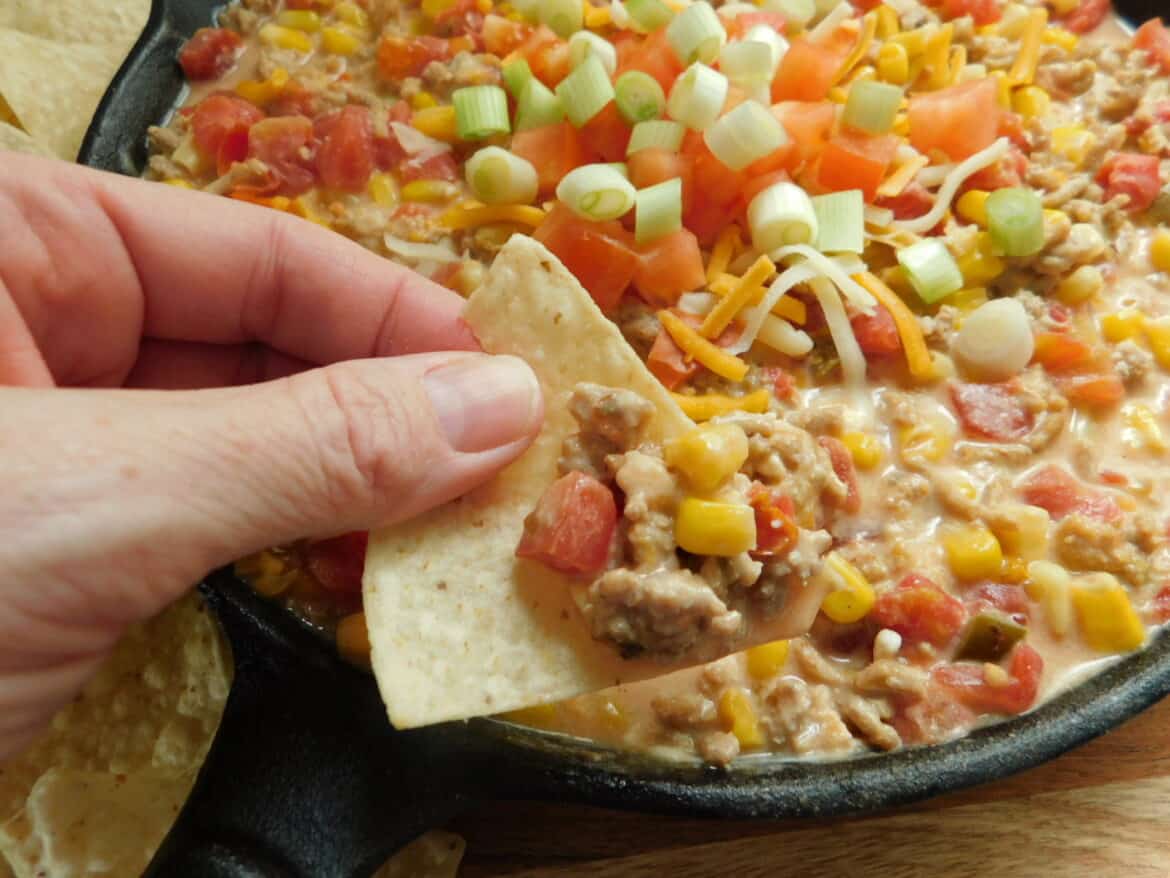 Ground Turkey Cheese Dip - Drizzle Me Skinny!
