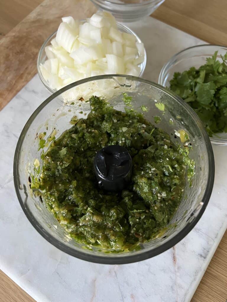 Roasted Poblano Salsa (Zero Points!) - Drizzle Me Skinny!