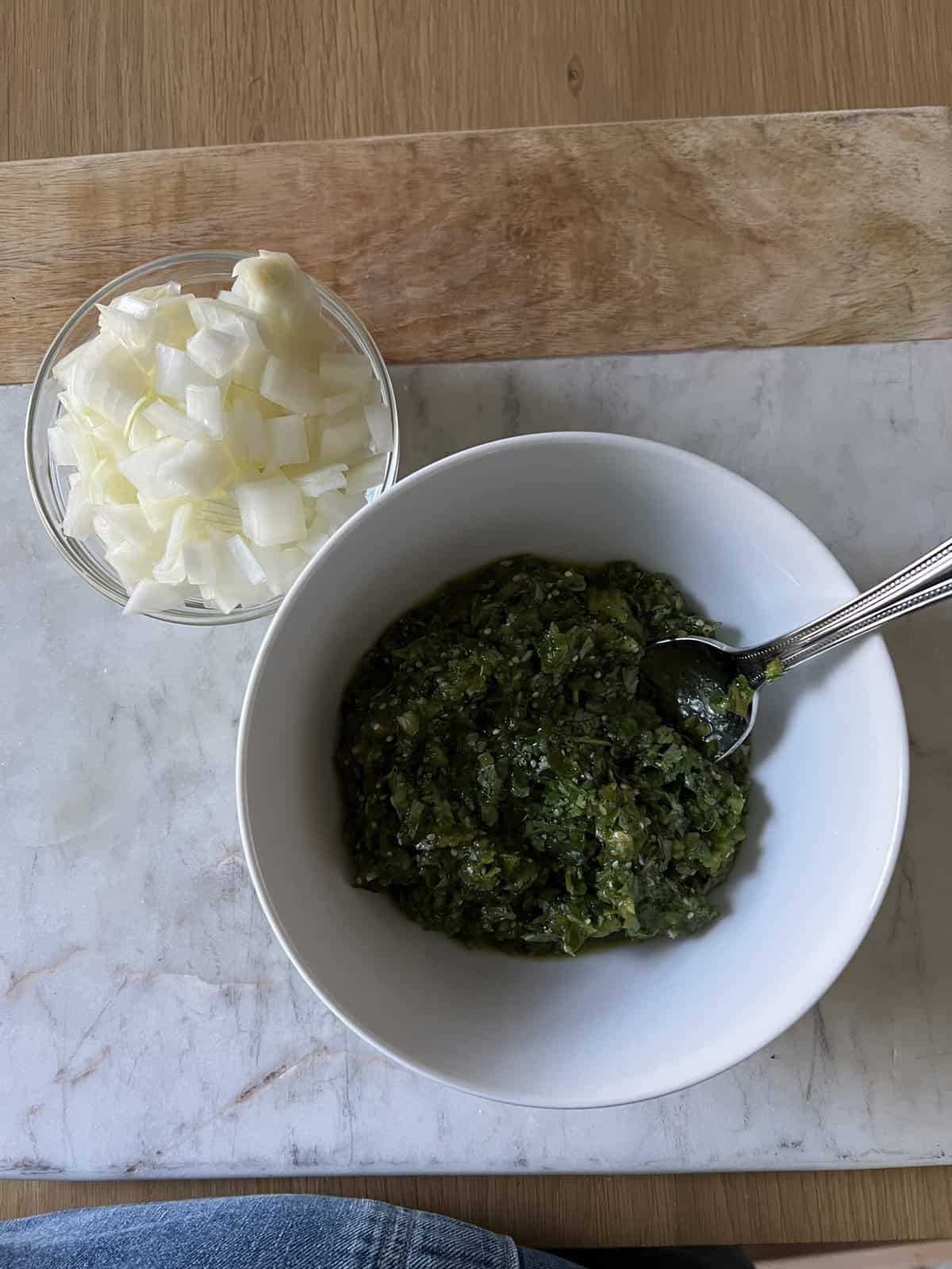 Roasted Poblano Salsa (Zero Points!) - Drizzle Me Skinny!