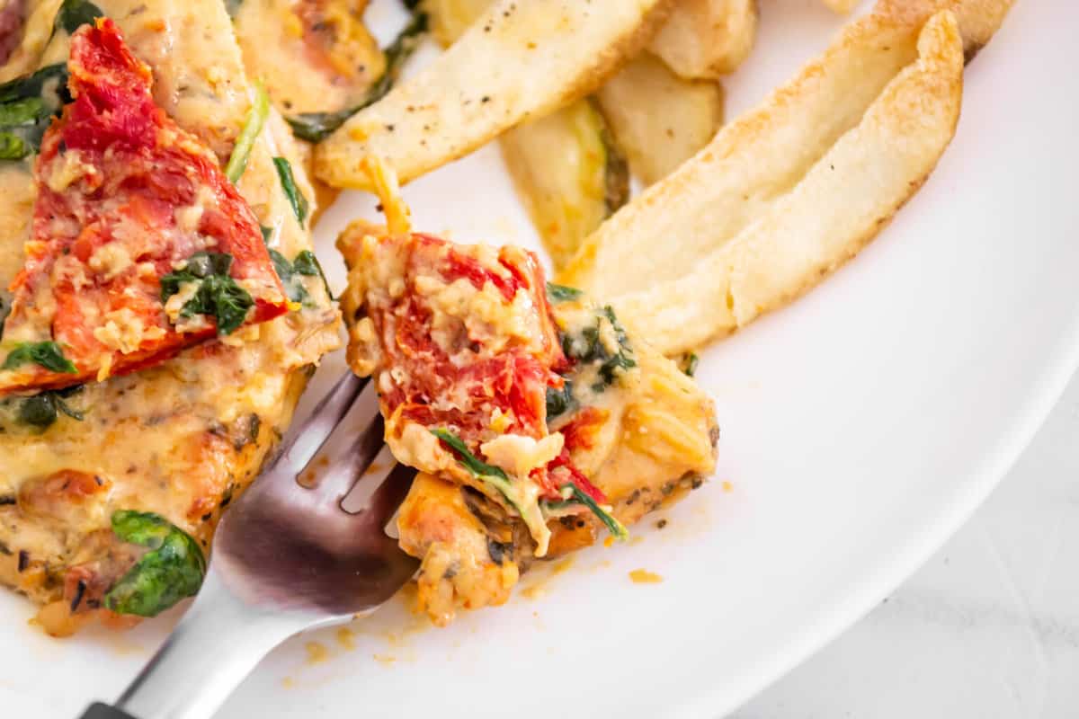 Deliciously Light Baked Tuscan Chicken - Drizzle Me Skinny!