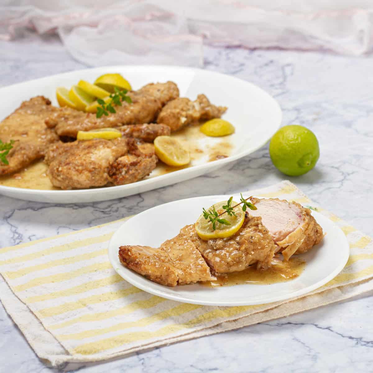 Deliciously Light Chicken Francese - Drizzle Me Skinny!