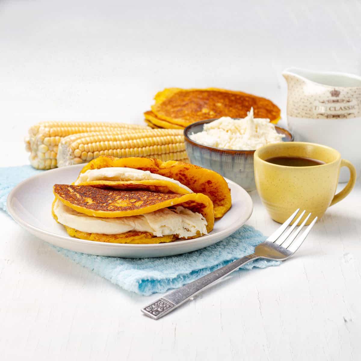 Delicious and Easy Cachapas (Venezuelan Corn Pancakes) - Drizzle Me Skinny!