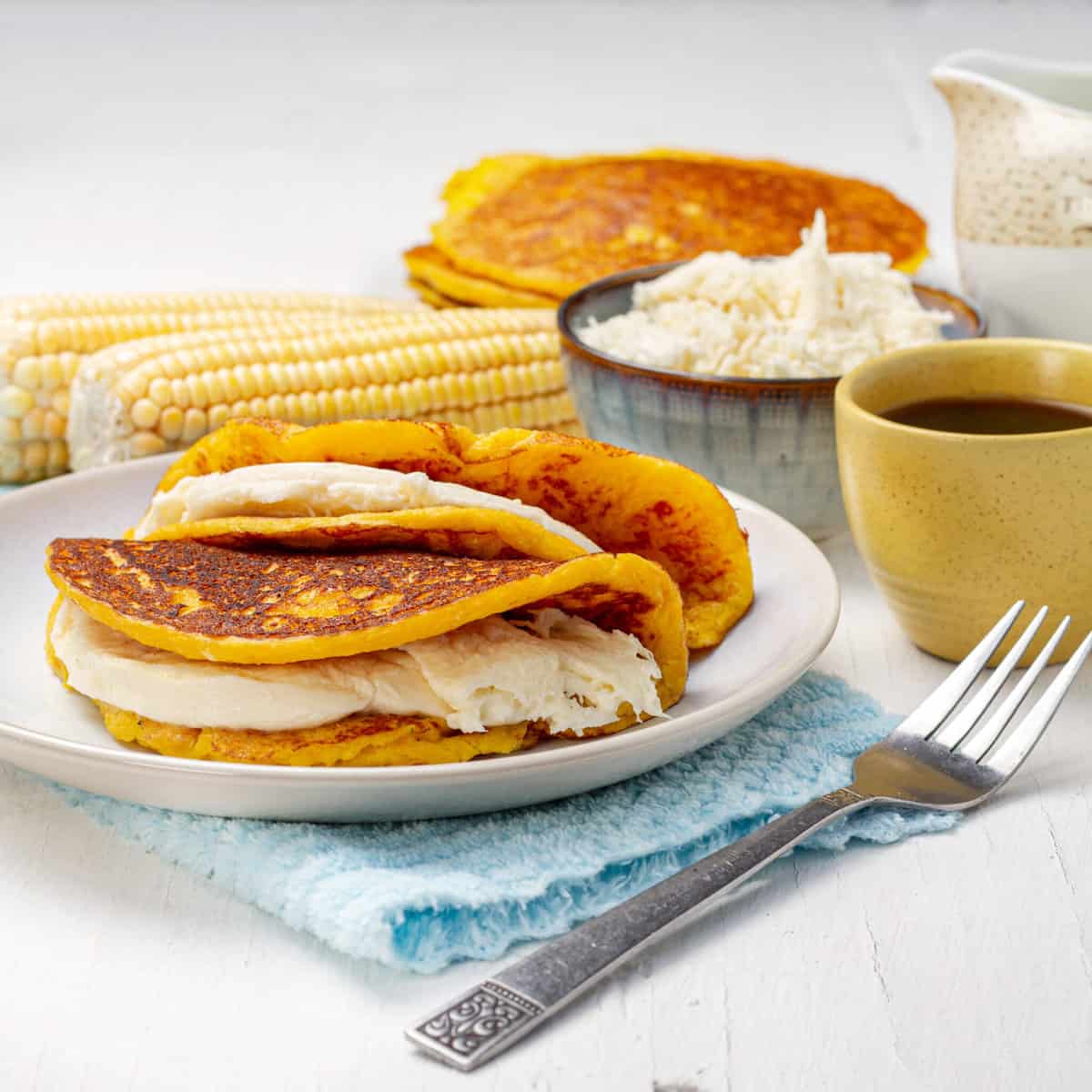 Delicious and Easy Cachapas (Venezuelan Corn Pancakes) - Drizzle Me Skinny!