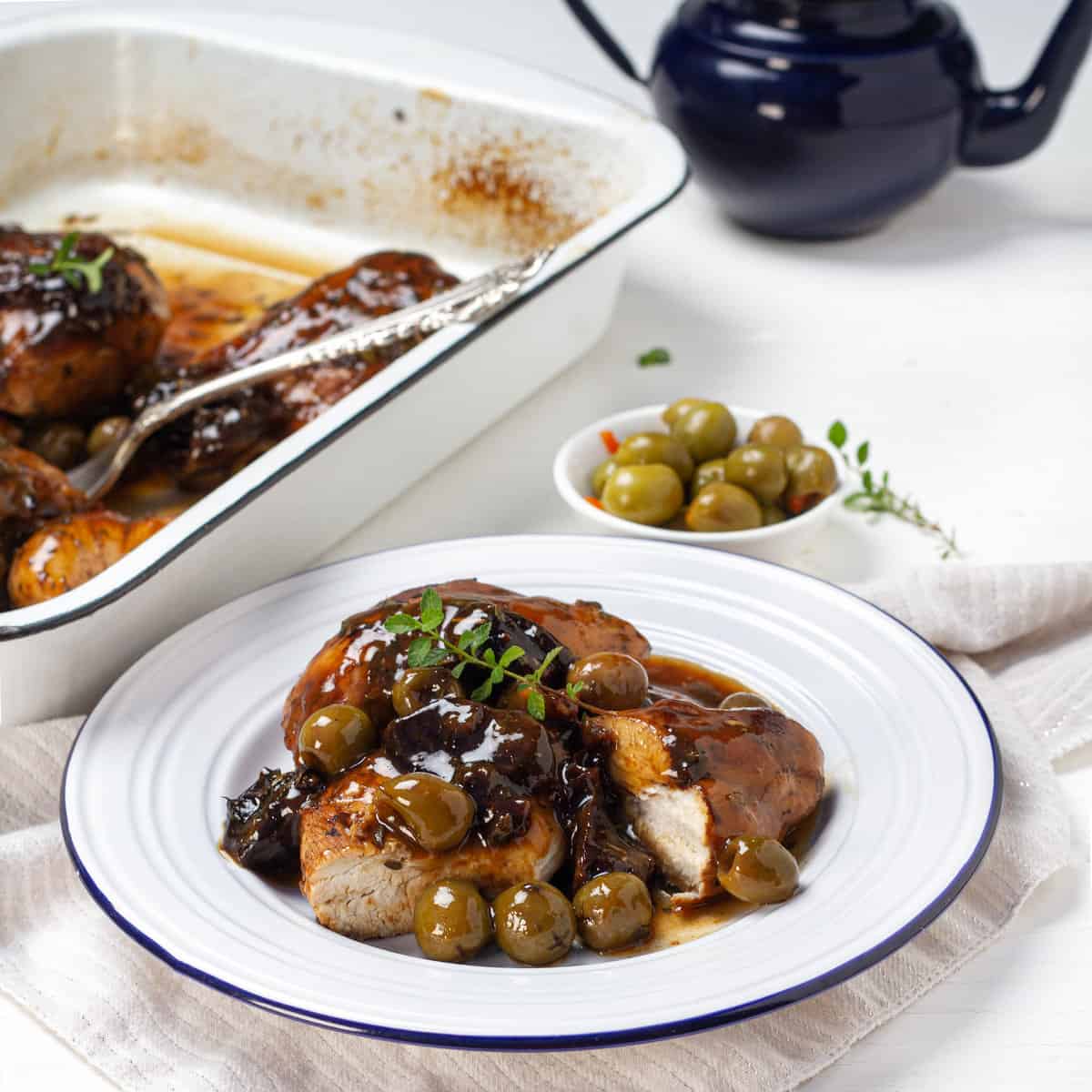 Healthy Chicken Marbella for | WW Points - Drizzle Me Skinny!