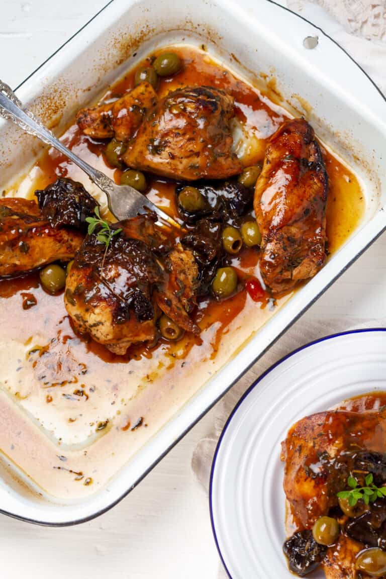 Healthy Chicken Marbella for | WW Points - Drizzle Me Skinny!