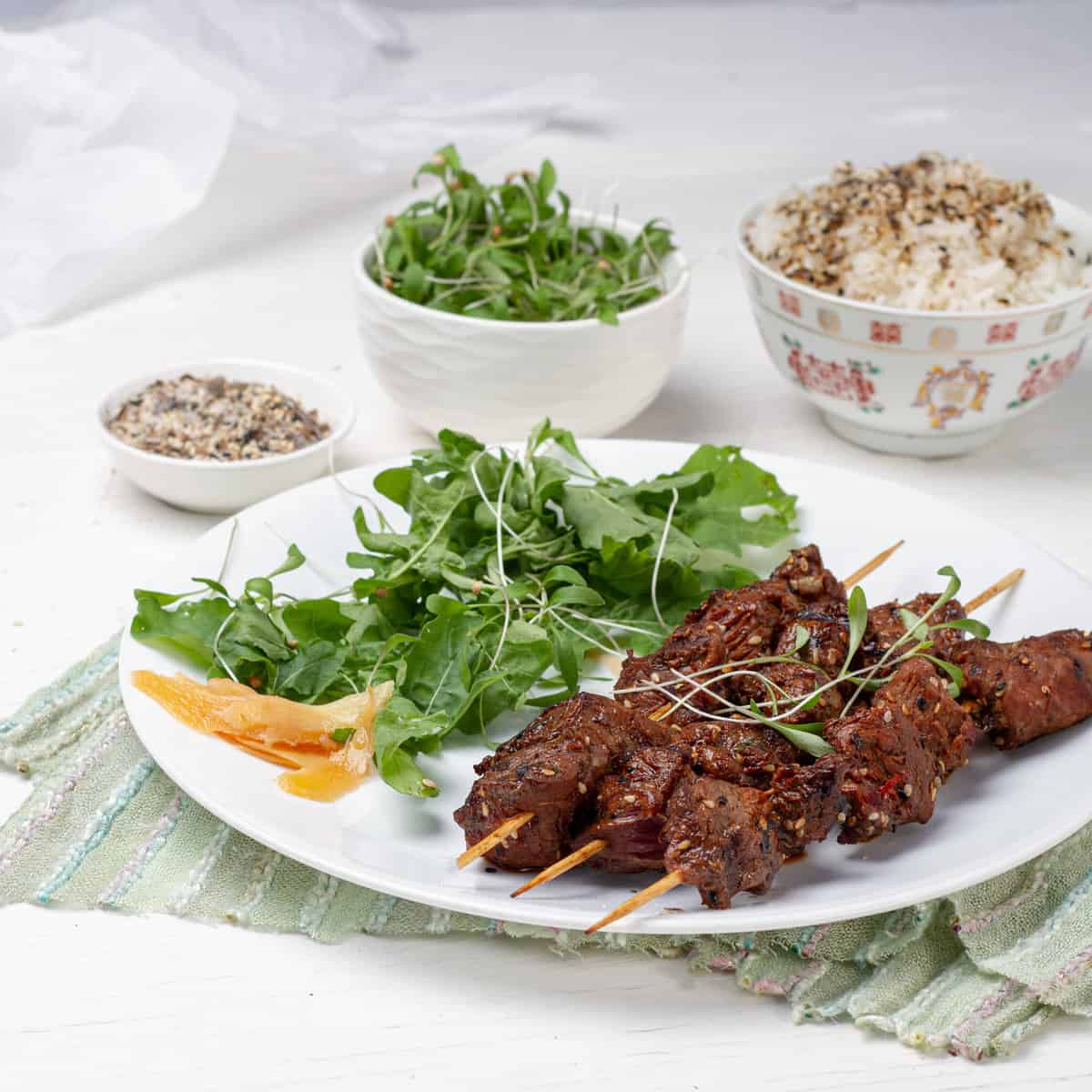 Green Tea Beef Kebabs - Drizzle Me Skinny!