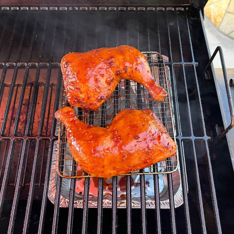 Honey Glazed Smoked Chicken (Made On Offset Smoker) - Drizzle Me Skinny!