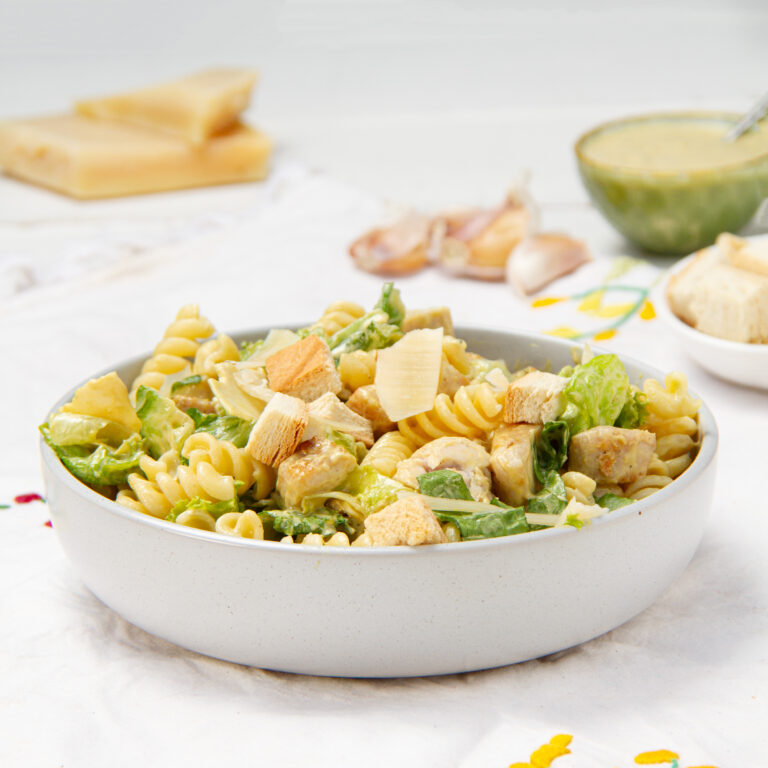 Healthy Chicken Caesar Pasta Salad | WW Points - Drizzle Me Skinny!